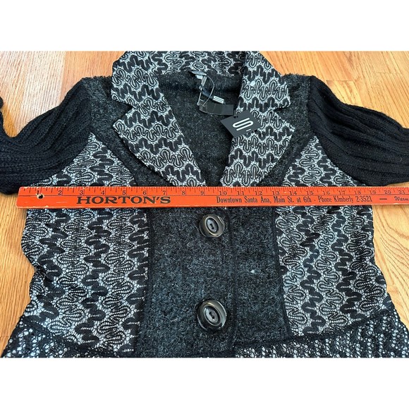 Sioni | Sweaters | New Sioni Womens Large Cardigan Sweater Jacket Black ...